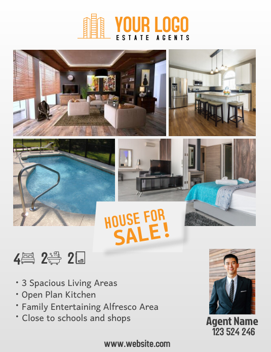 Simple Real Estate Flyer Template | PosterMyWall