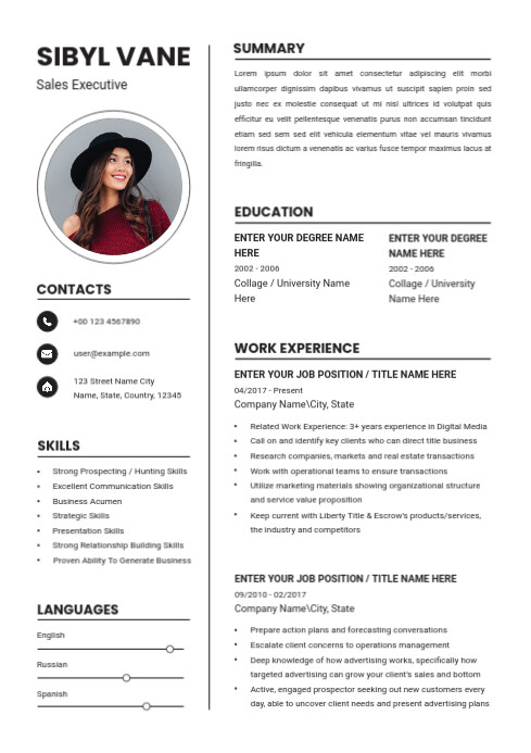 Simple Resume Design Template | PosterMyWall