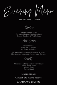 Simple Menu Poster Template | PosterMyWall