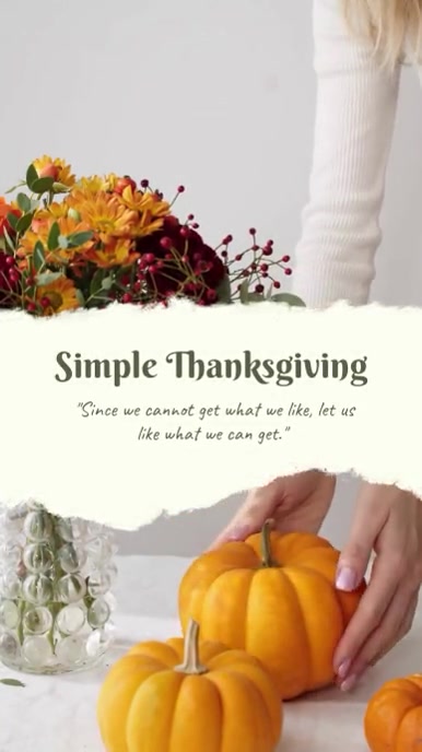 Simple Thanksgiving Template | PosterMyWall
