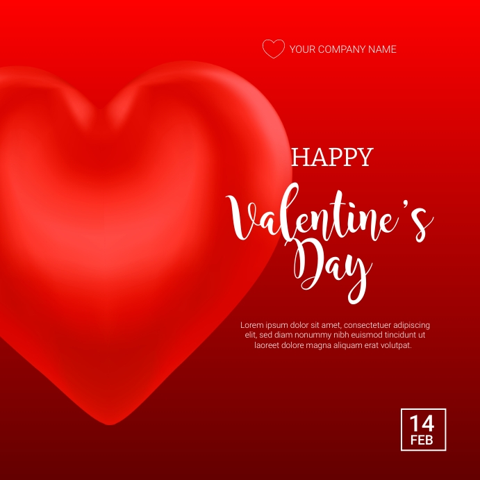 Copy of Simple Valentine's Day Design Template | PosterMyWall