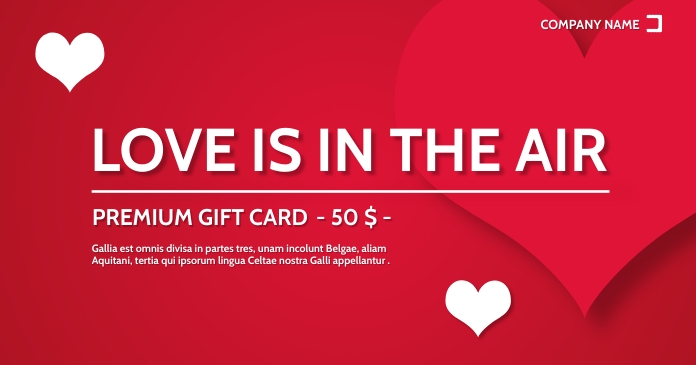 simple valentine's day hearts inspired gift c Template | PosterMyWall