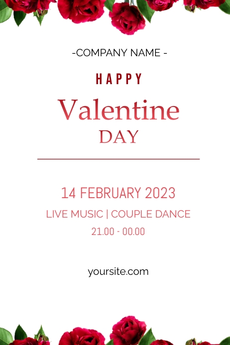 simple valentine invitation Template | PosterMyWall