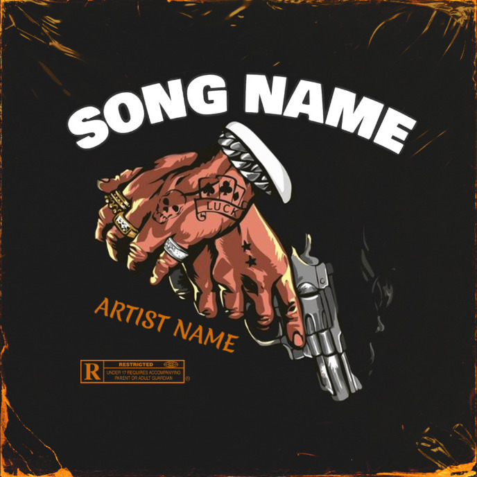 simple weapon gold music trap mixtape Template | PosterMyWall