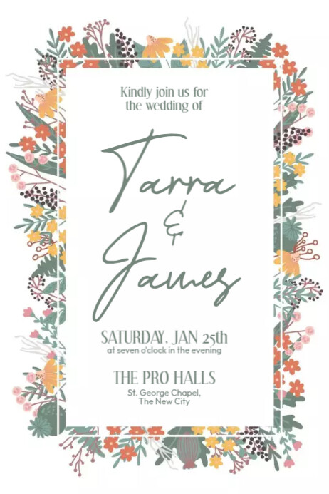 Plantilla de Simple Wedding Design | PosterMyWall