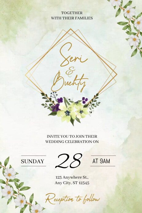 Simple wedding Template | PosterMyWall