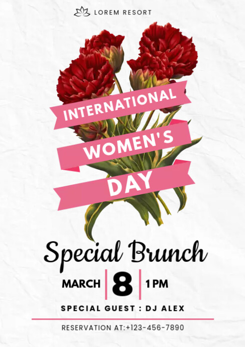 Simple Women's Day Event Flyer Template | PosterMyWall