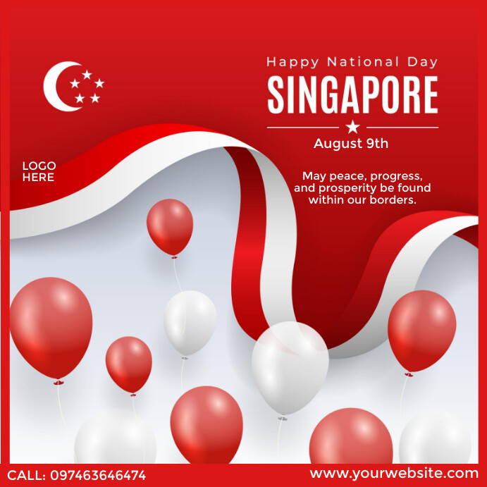 Singapore National Day Template | PosterMyWall