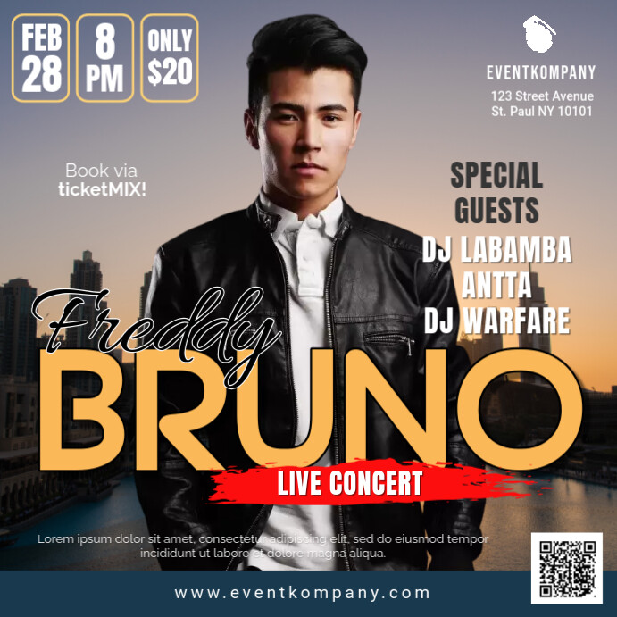 Singer Music Event instagram post template | PosterMyWall