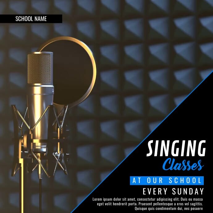 singing classes graphic design Template | PosterMyWall