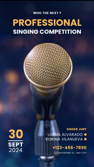 Singing Contest Instagram Story Template | PosterMyWall