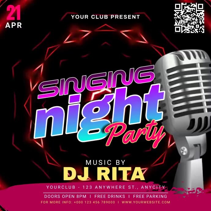 Singing Night Party Template | PosterMyWall