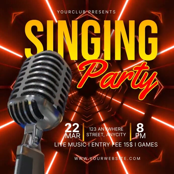 Singing Party Template | PosterMyWall