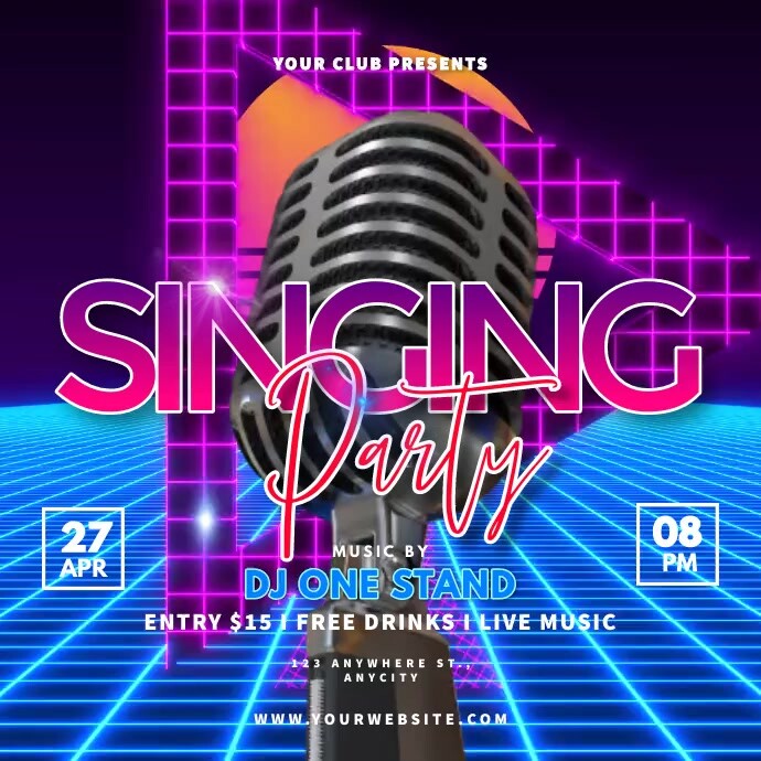 Singing Party Template | PosterMyWall