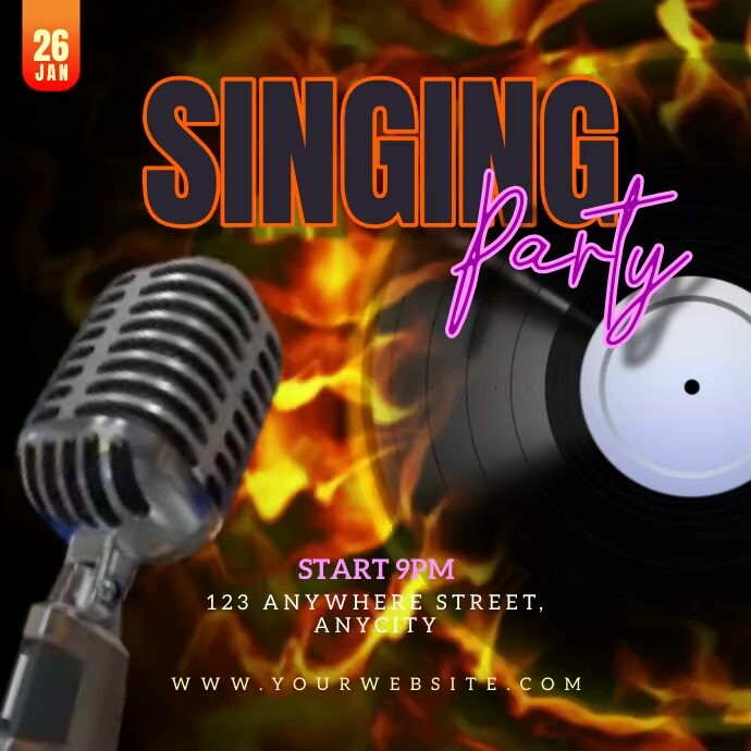 Plantilla de Singing Party | PosterMyWall