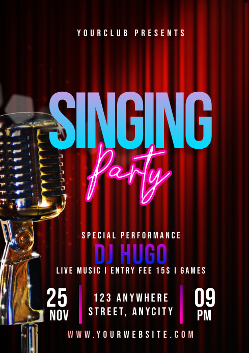 Singing Party Template | PosterMyWall