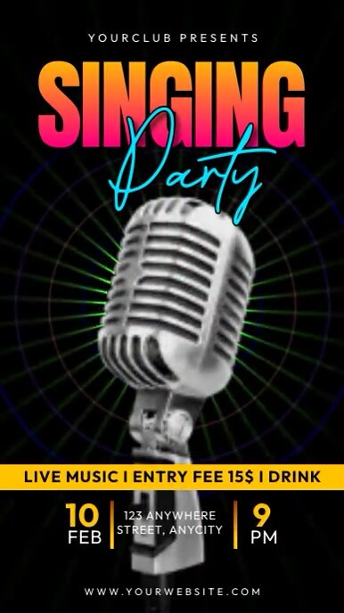 Singing Party Template | PosterMyWall