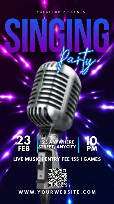 Singing Party Template | PosterMyWall