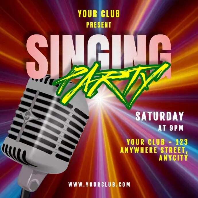 Singing Party Template | PosterMyWall