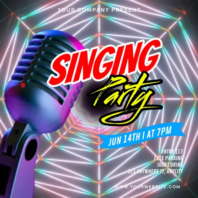 Singing Party Templat | PosterMyWall