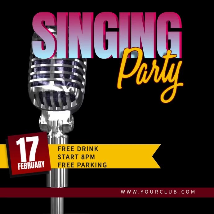 Singing Party Template | PosterMyWall