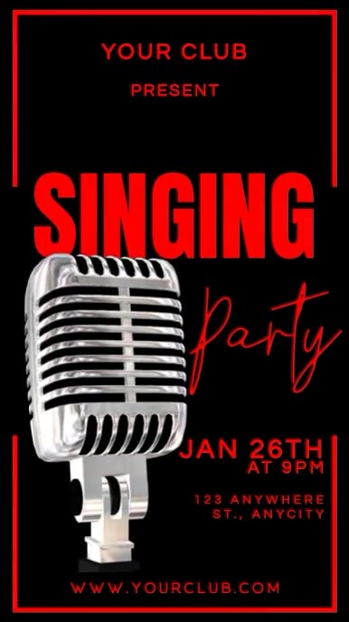 Singing Party Template | PosterMyWall