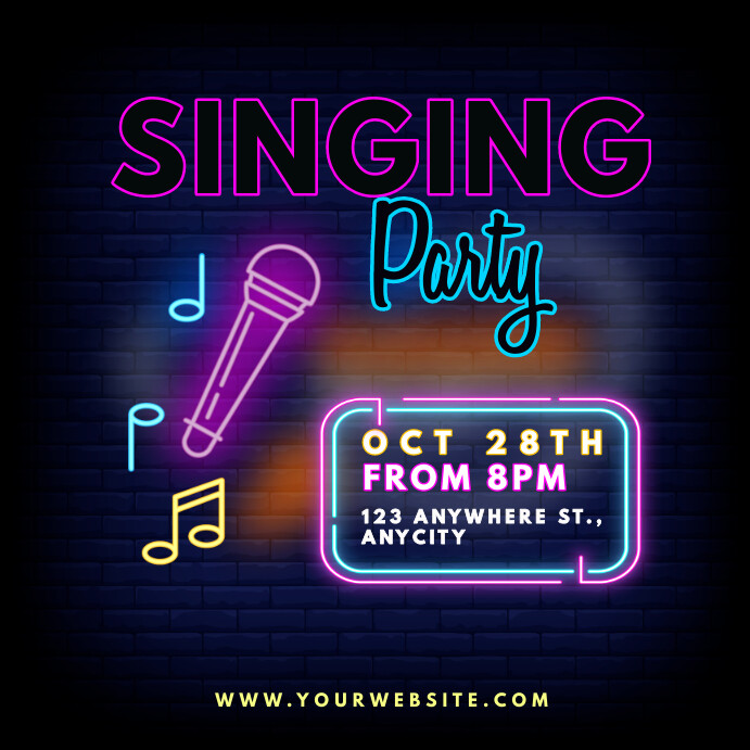 Singing Party Template | PosterMyWall