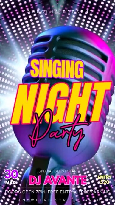 Singing Party Template | PosterMyWall