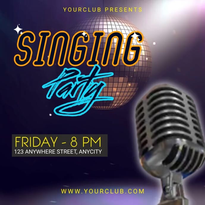 Plantilla de Singing Party | PosterMyWall