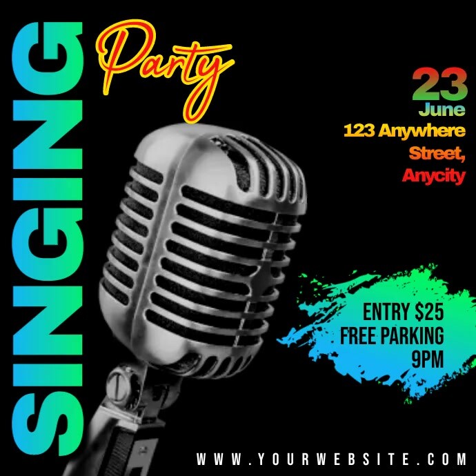 Plantilla de Singing Party | PosterMyWall