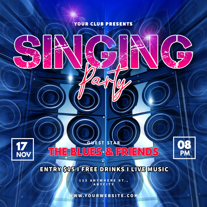 Singing Party Templat | PosterMyWall