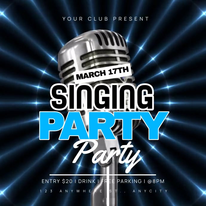 Singing Party Template | PosterMyWall