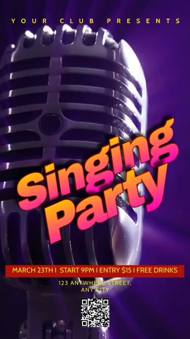 Singing Party Template | PosterMyWall