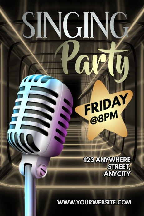 Modèle Singing Party | PosterMyWall
