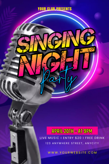 Singing Party Template | PosterMyWall