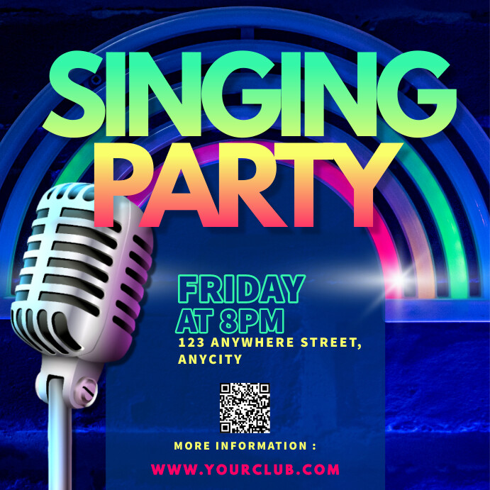 Singing Party Instagram Templat | PosterMyWall