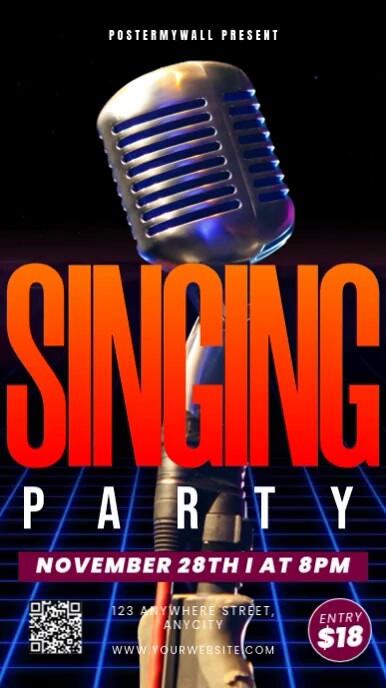 Singing Party Instagram Story Template | PosterMyWall