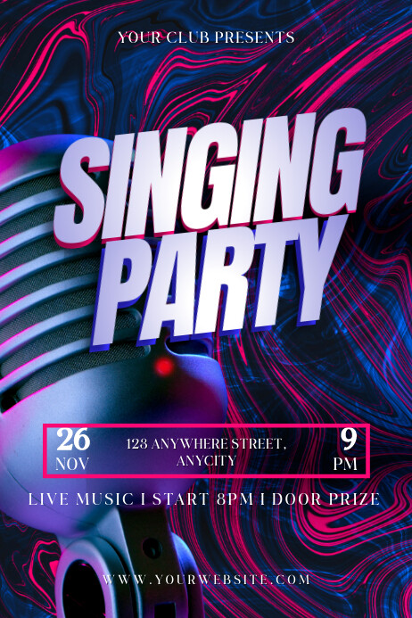 Singing Party Poster Template | PosterMyWall