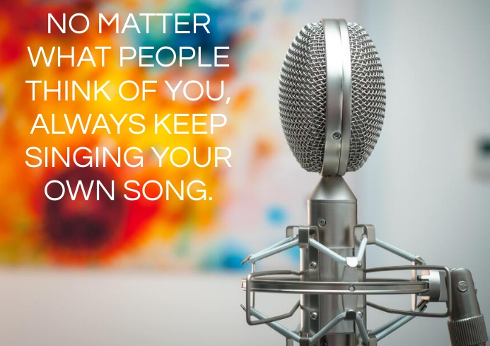 SINGING SONG QUOTE TEMPLATE | PosterMyWall