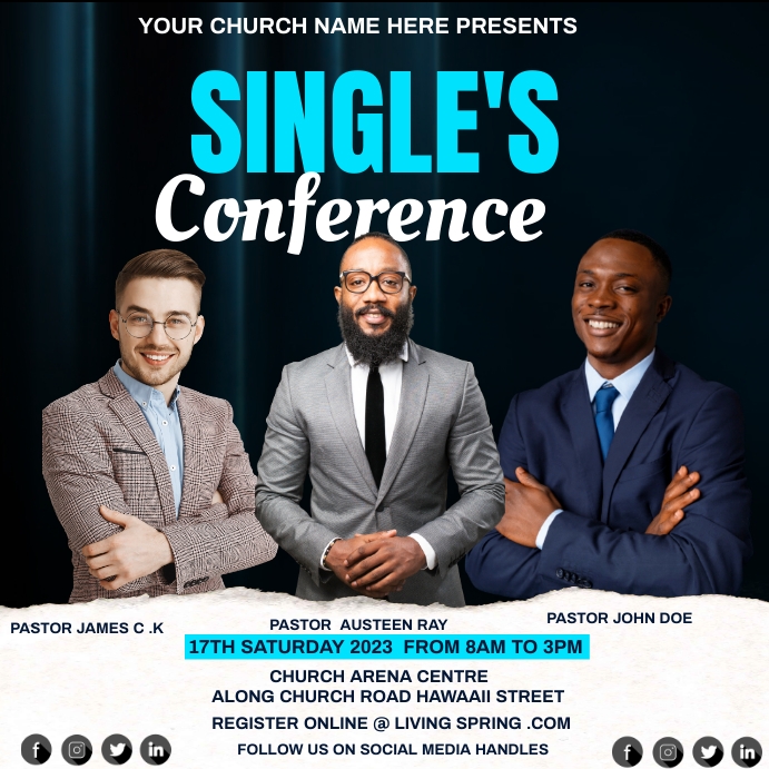 single's conference Template | PosterMyWall