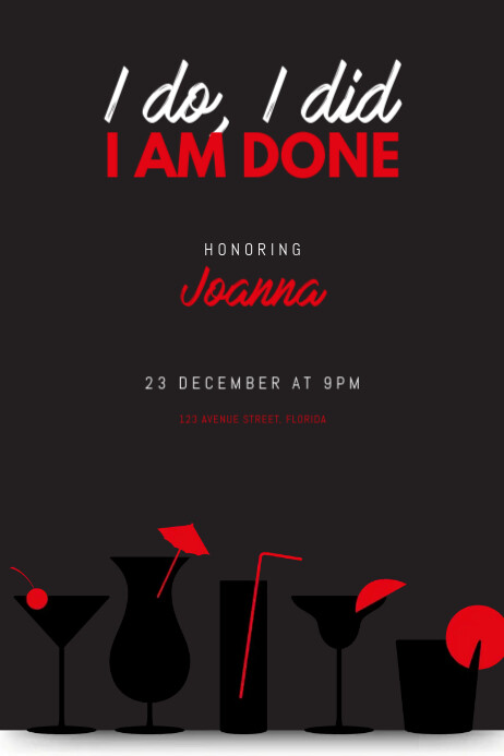 single divorce party flyer design Template | PosterMyWall