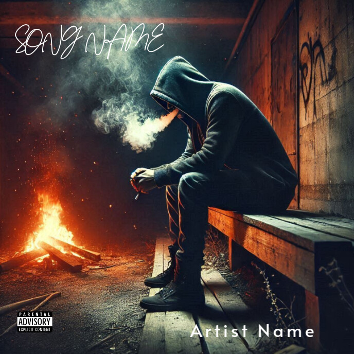 Single man with fire mixtape album cover Template | PosterMyWall