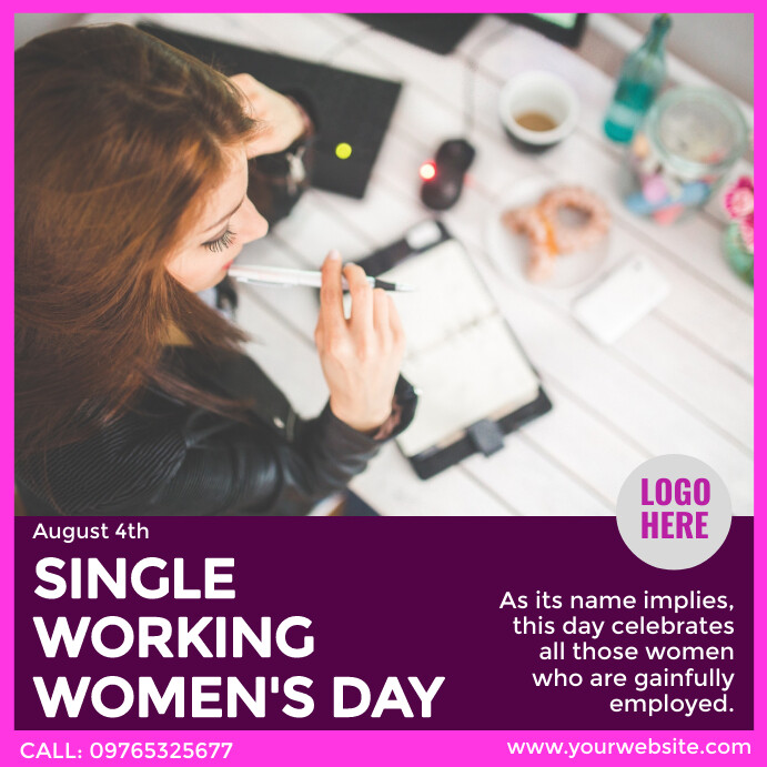 Copy of Single Working Women's Day | PosterMyWall
