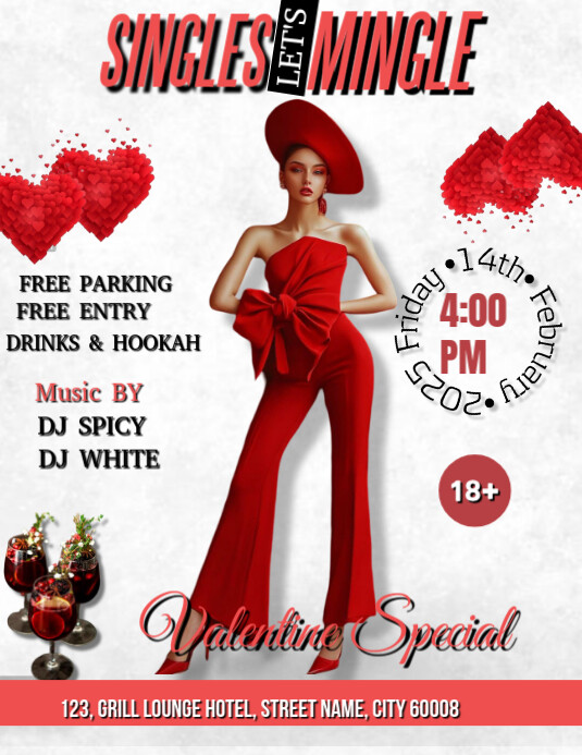 Singles and mangle valentine season Template | PosterMyWall