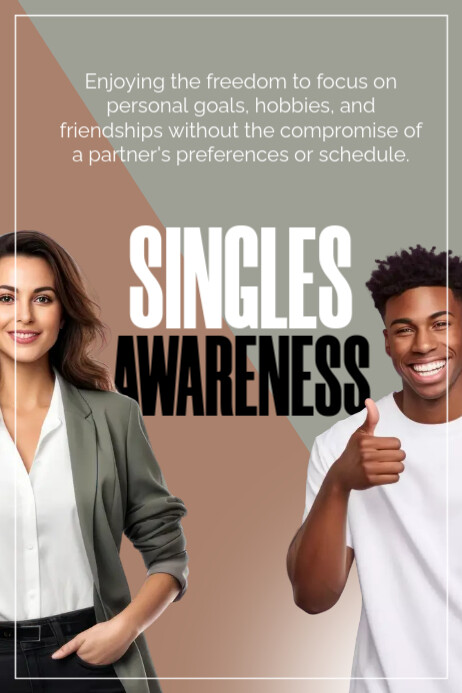 Plantilla de Singles Awareness Day Poster | PosterMyWall