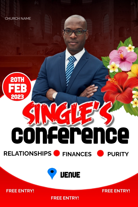 SINGLES conference Template | PosterMyWall