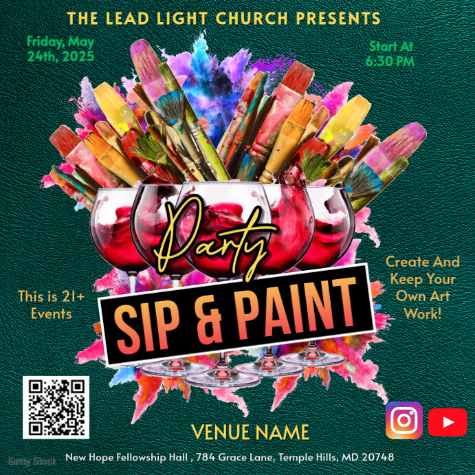 Sip And Paint Flyer Flyer Template | PosterMyWall
