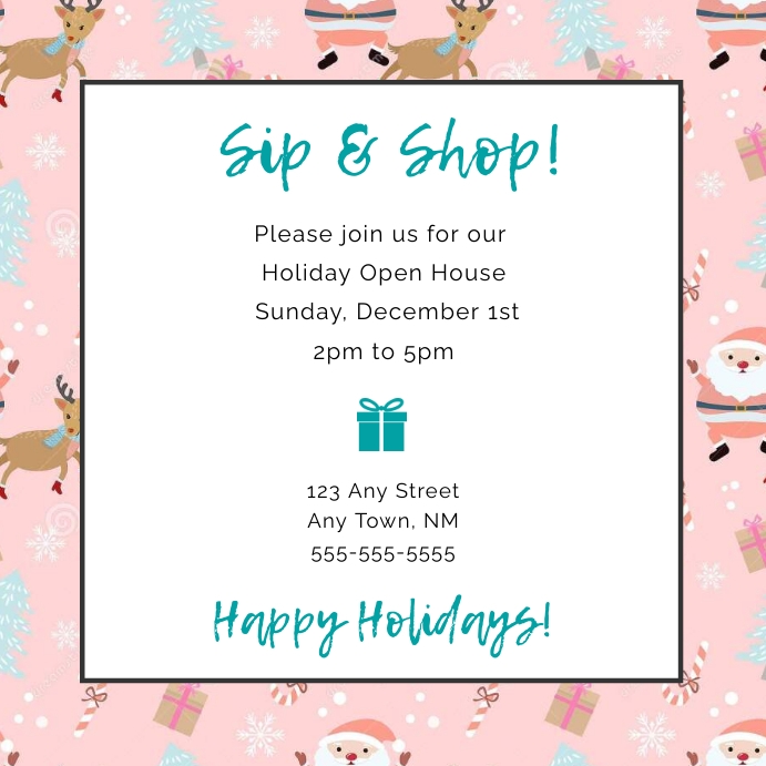 Sip and Shop! Template | PosterMyWall