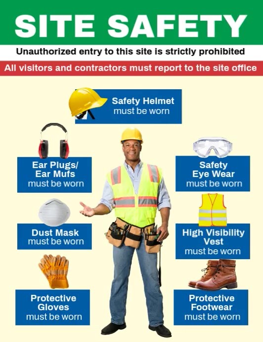 Copy of Site Safety Ads | PosterMyWall