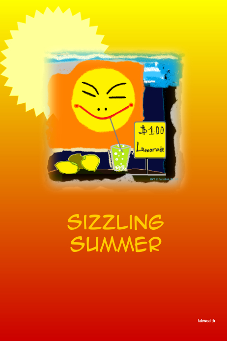 Sizzling Summer- customizable poster @postermywall Template | PosterMyWall